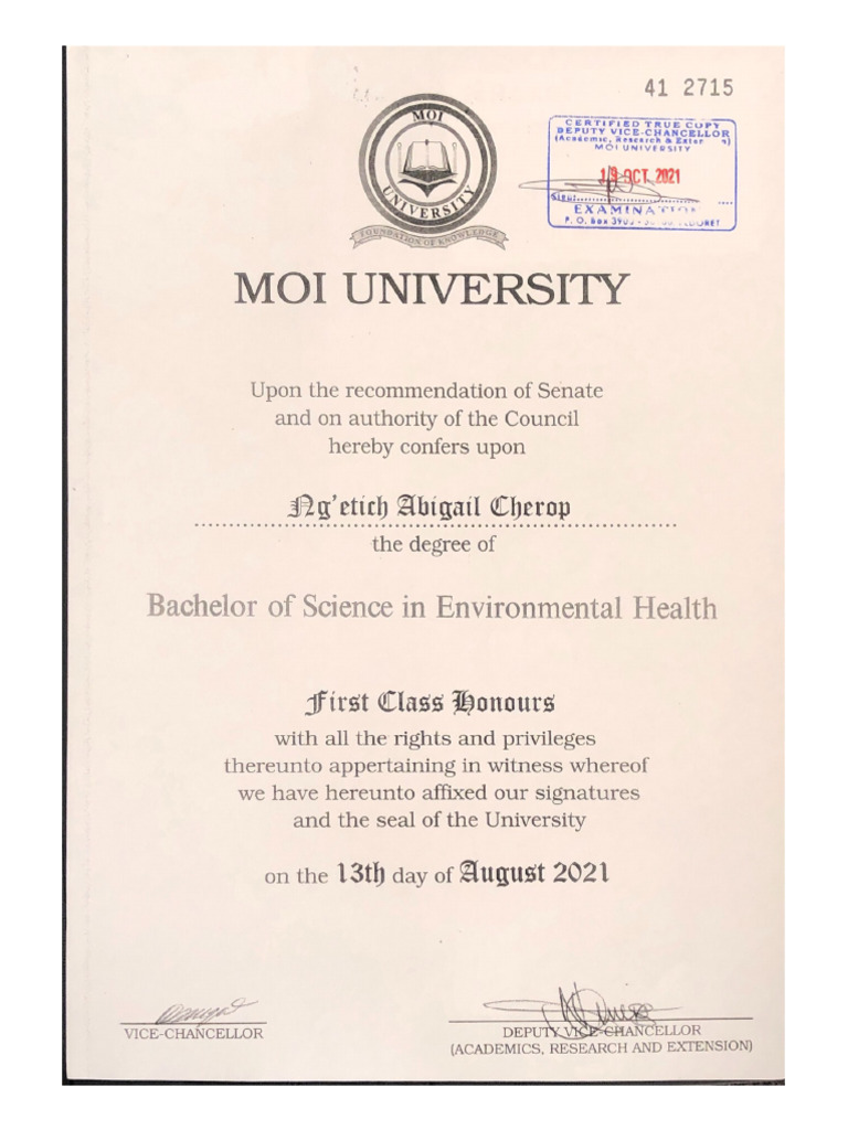 Moi University-1 | PDF