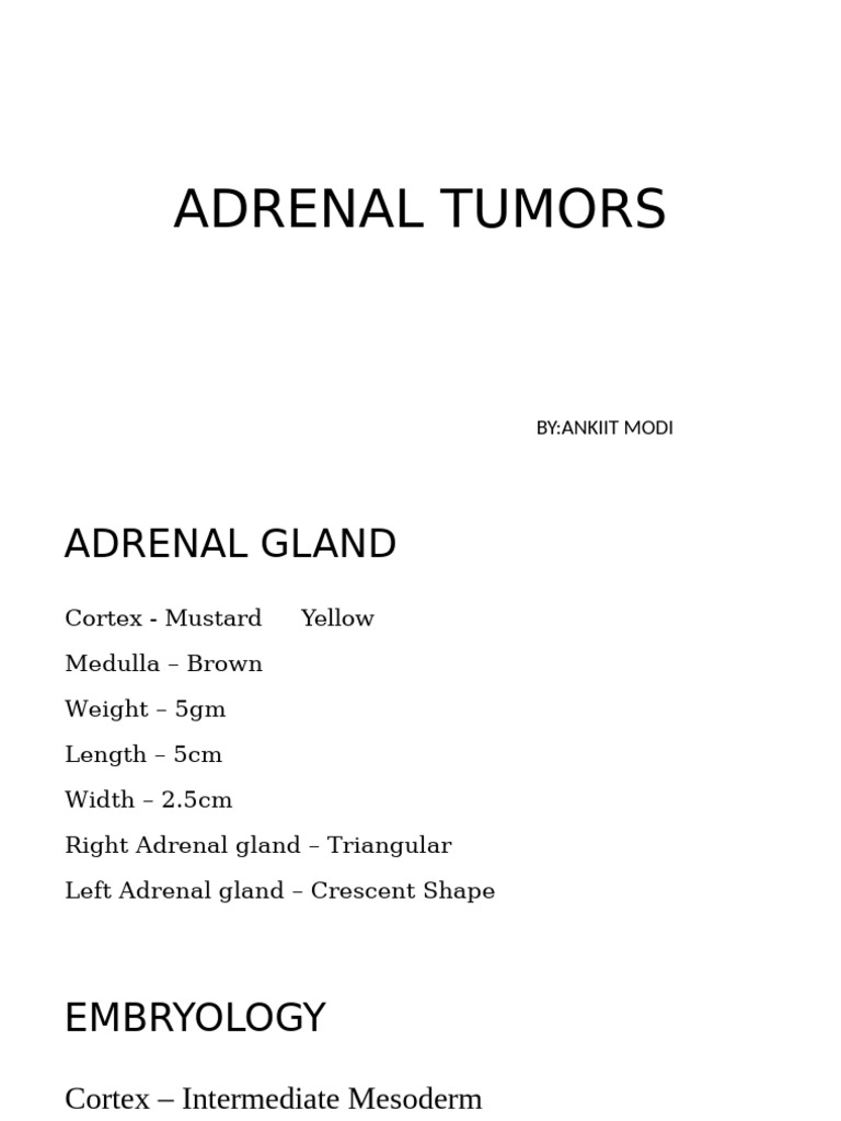 Adrenal Tumors | PDF | Adrenal Gland | Adrenocorticotropic Hormone