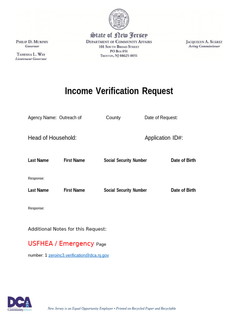 Zero Income Verification 2024 | PDF