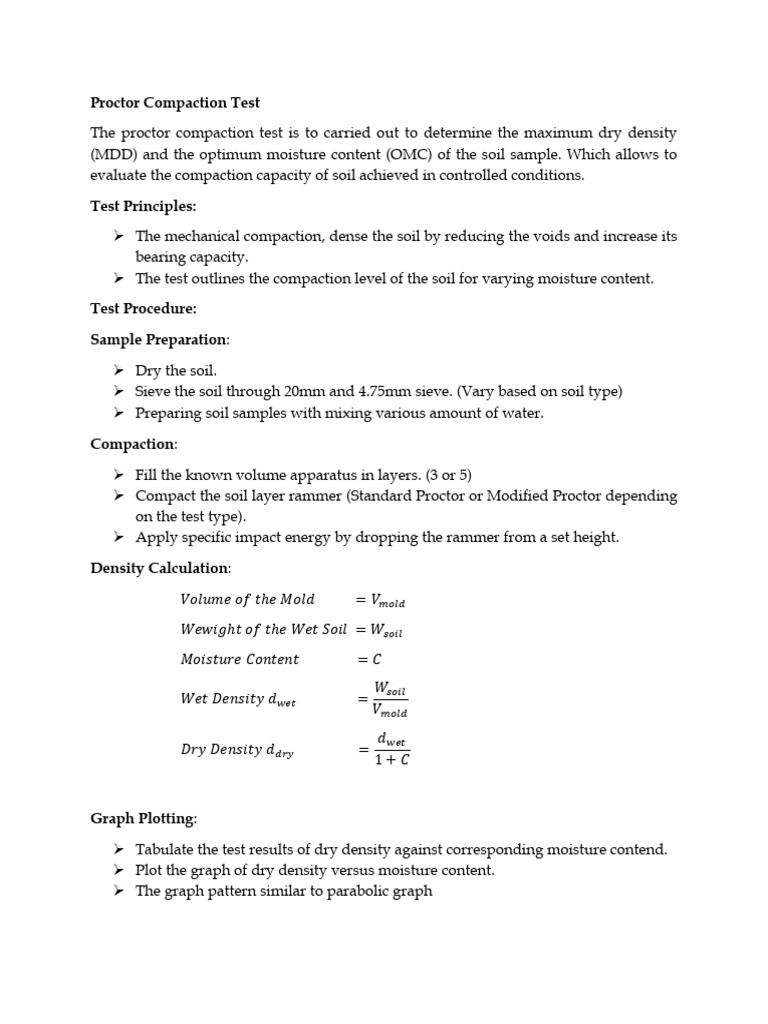 Proctor Compaction Test | PDF