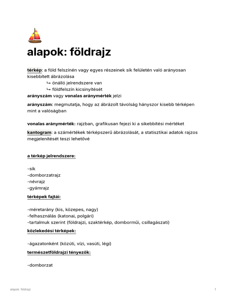 Alapok Foldrajz | PDF