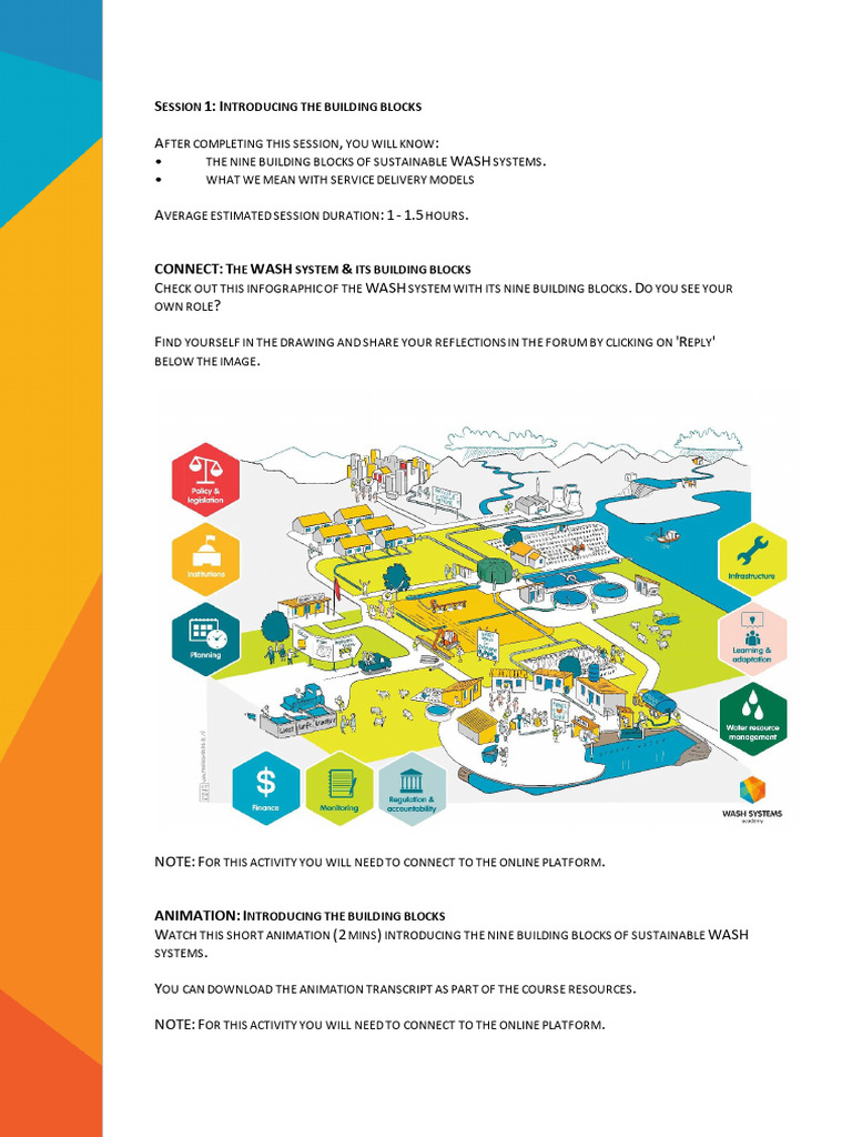 Session 1_Introducing the building blocks_201912 | PDF | Wash | Sanitation