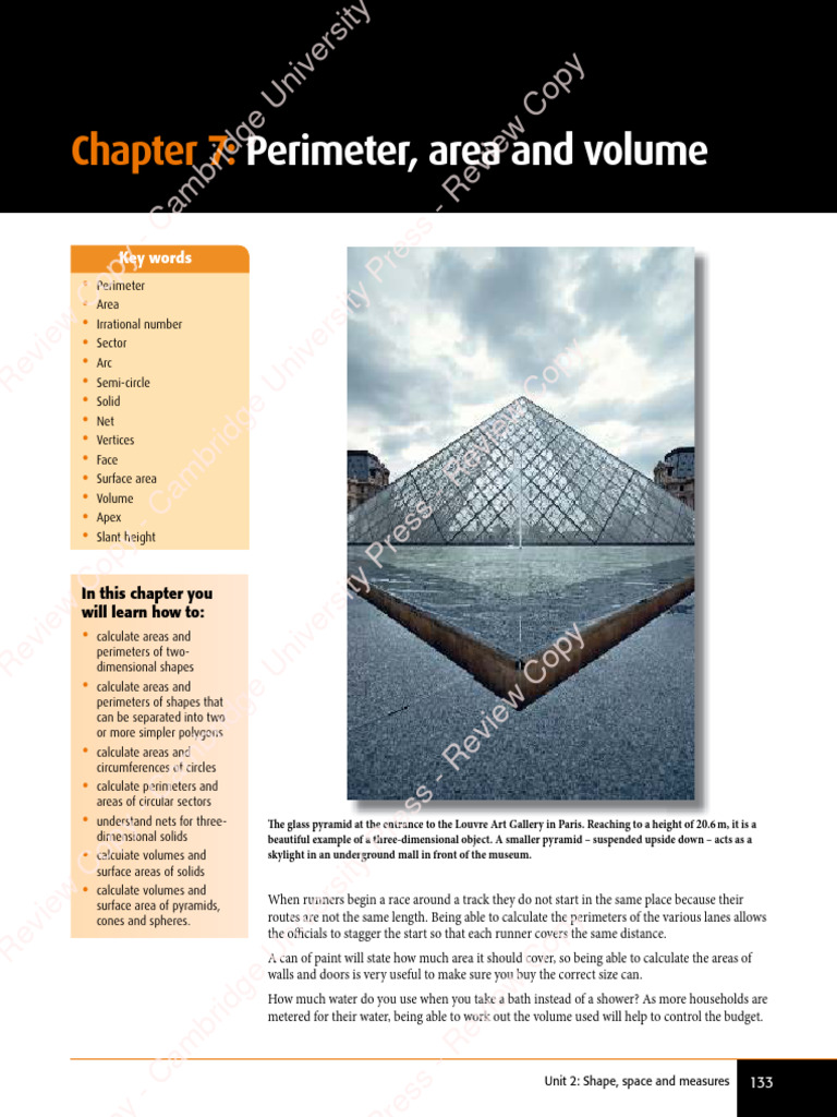 CH 7 | PDF | Area | Volume