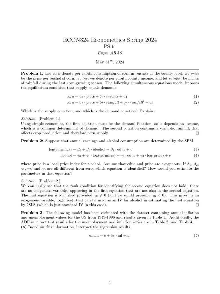 Ps 6 Class | PDF | Statistical Significance | Economics