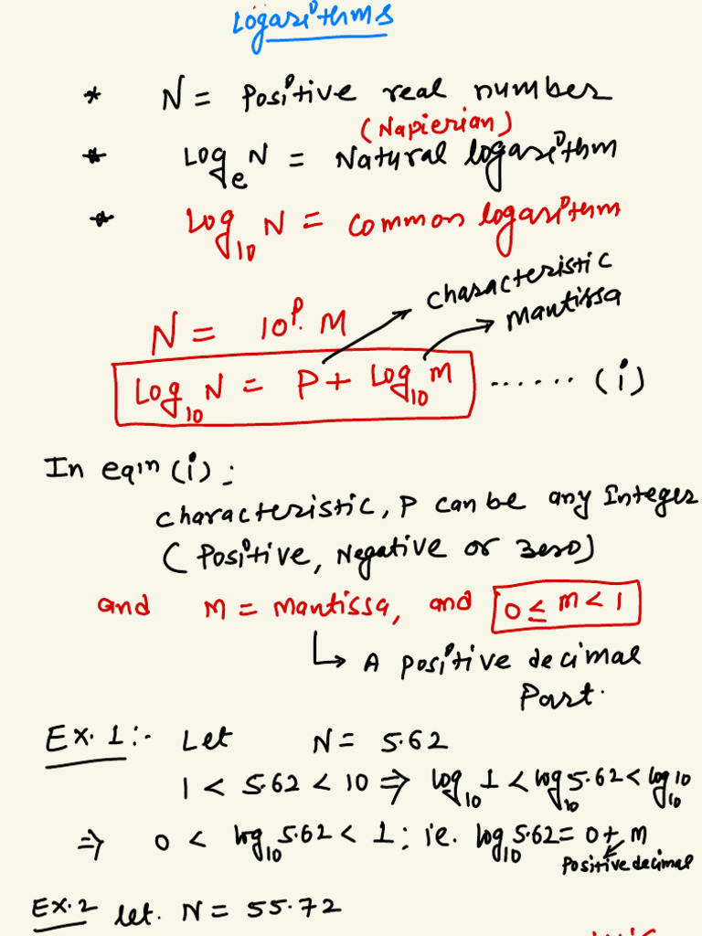 Characteristic and Mantissa | PDF