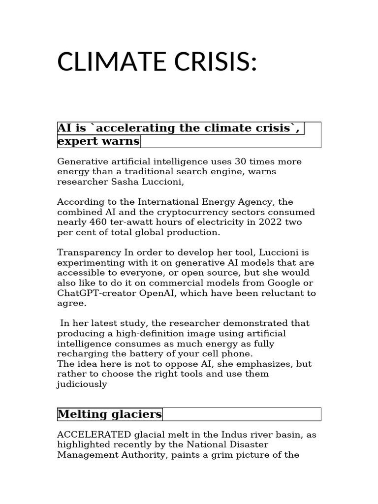 CLIMATE CRISIS | PDF