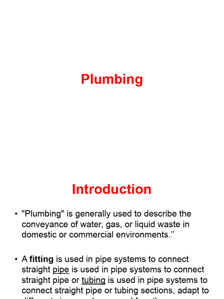 Plumbing | PDF