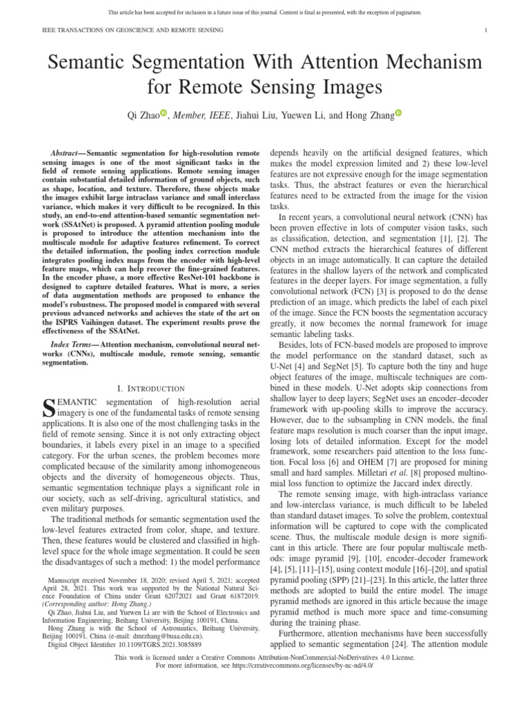 Semantic Segmentation With Attention Mechanism For | PDF | Image Segmentation | Artificial ...