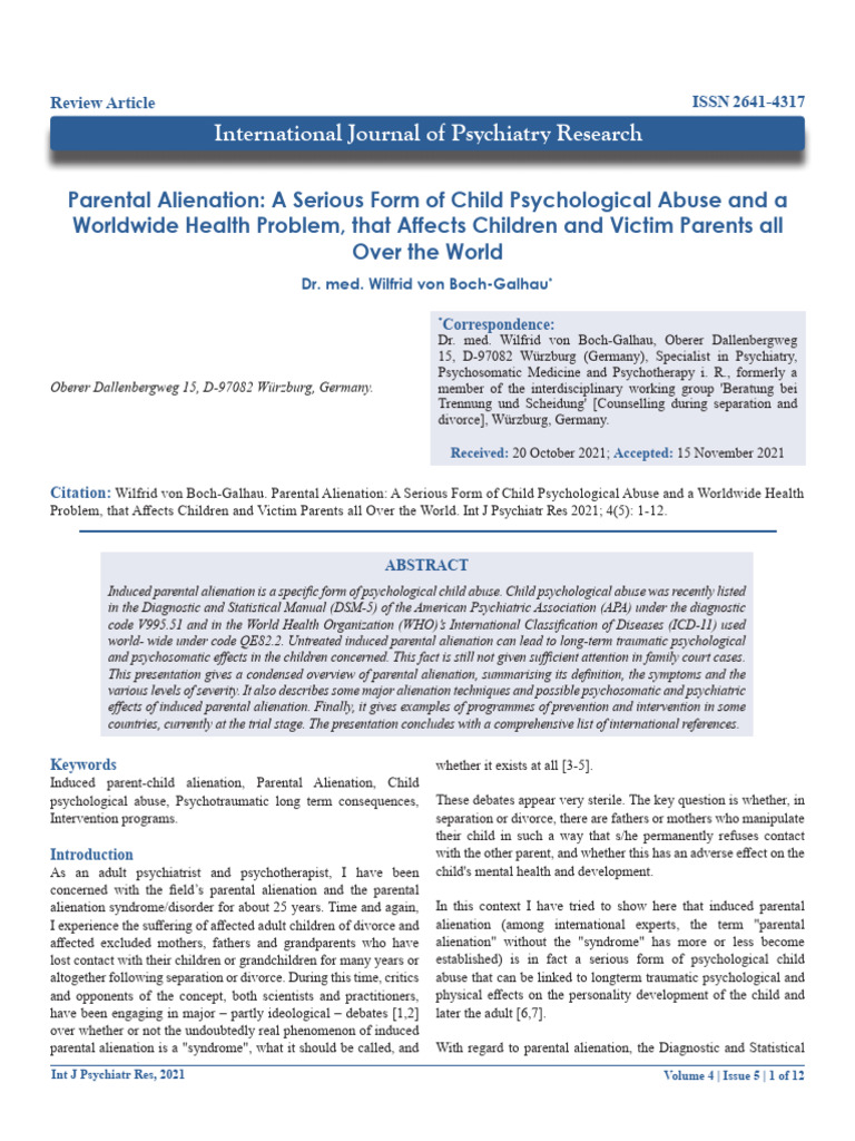 International Journal of Psychiatry Research | PDF | Psychological ...