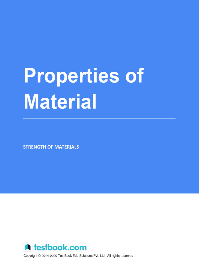 Properties of Material - Study Notes | PDF | Deformation (Engineering ...