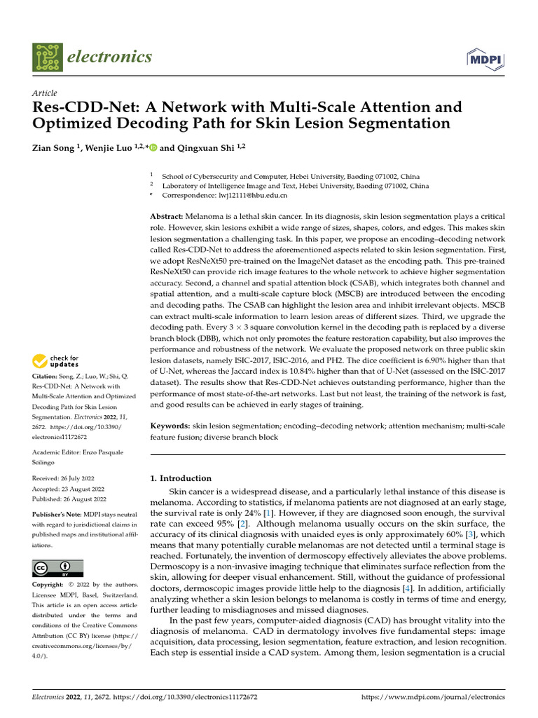 Res-CDD-Net A Network With Multi-Scale Attention A | PDF | Image Segmentation
