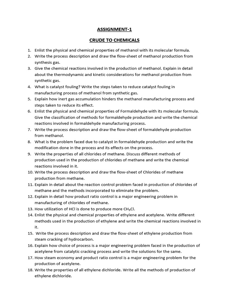 Crude to Chemicals | PDF | Methanol | Cracking (Chemistry)