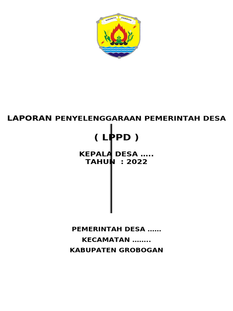 Draf LPPD Untuk Desa Tahun 2022 | PDF