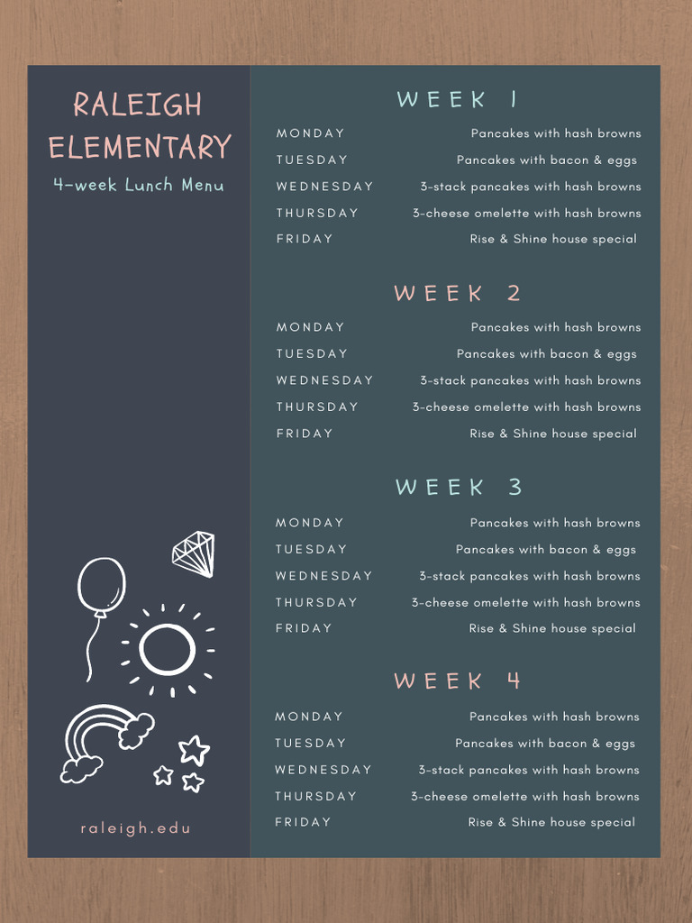 School Lunch Menu | PDF