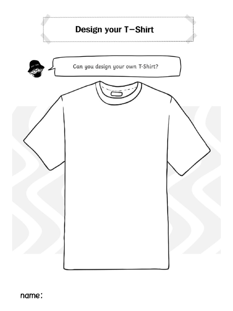Art Project - Design and Color Your Tshirt | PDF