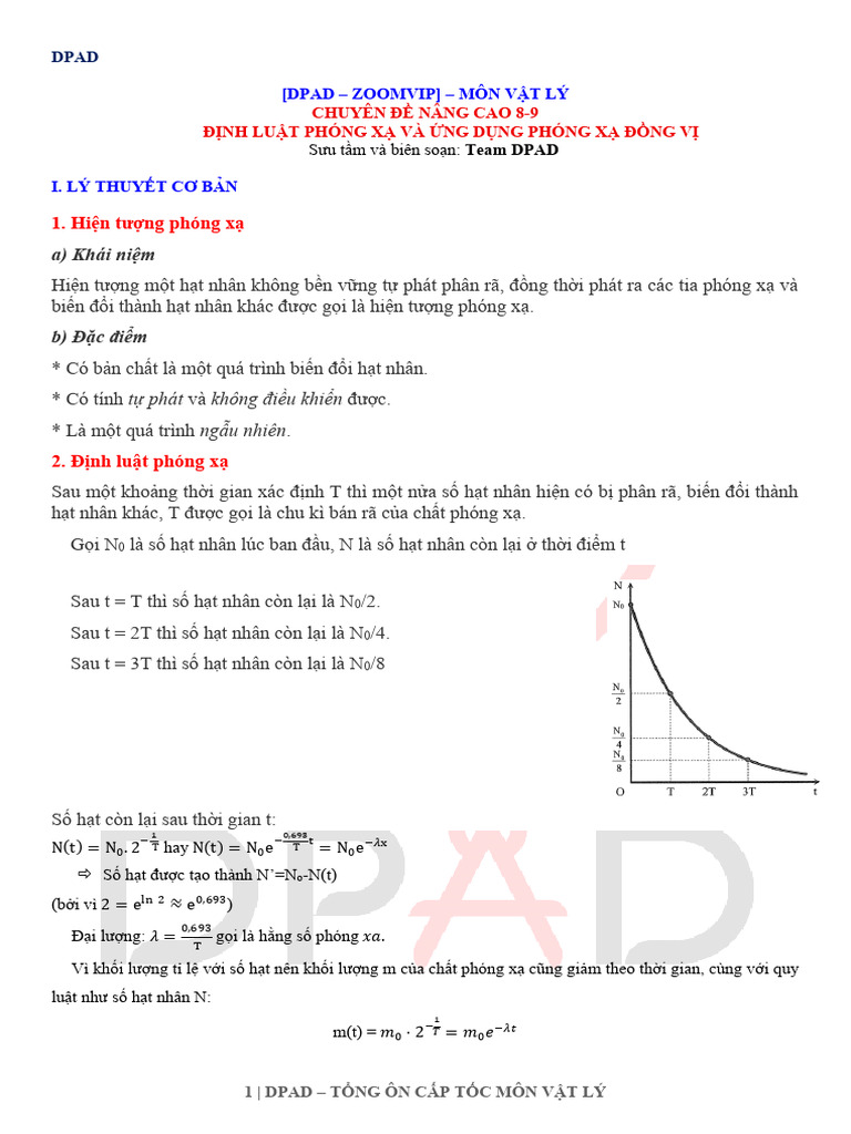 (DPAD - IP) Chuyên Đề Phóng Xạ | PDF