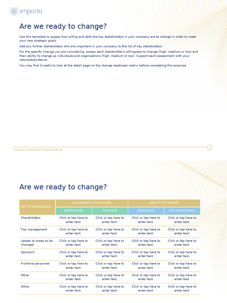 21 Are We Ready To Change | PDF | Business