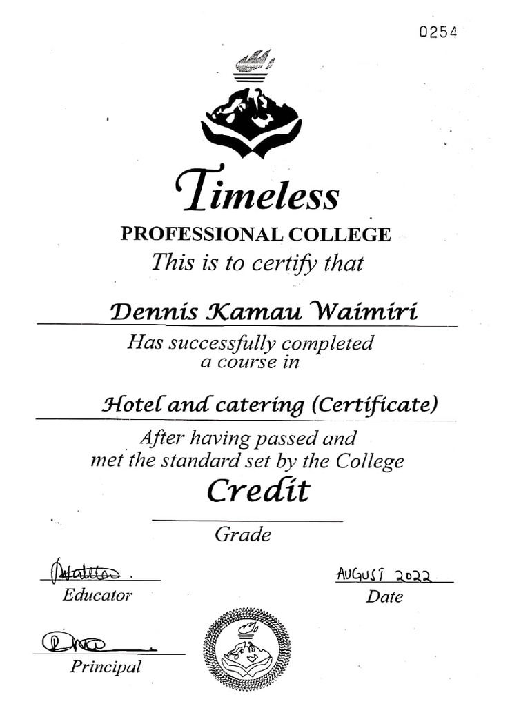 College Certificate | PDF