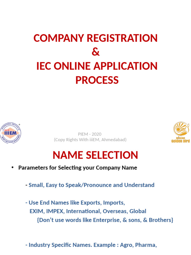 IEC Online Application Process | PDF | Sole Proprietorship
