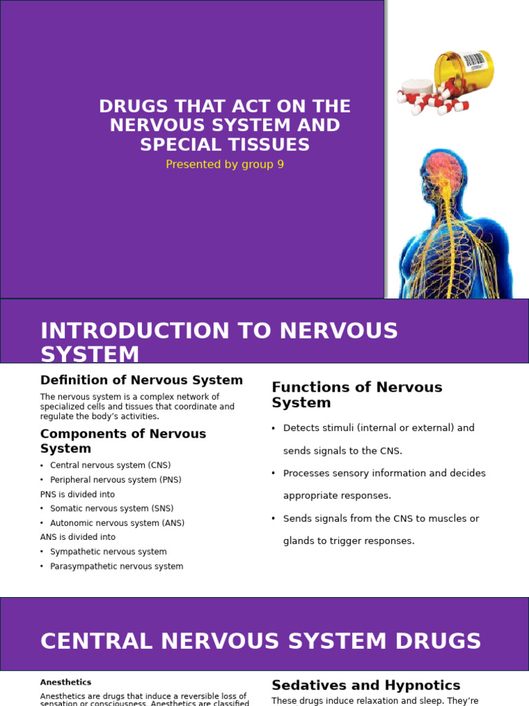 Group 9 Drugs That Act On The Nervous System | PDF | Acetylcholine ...