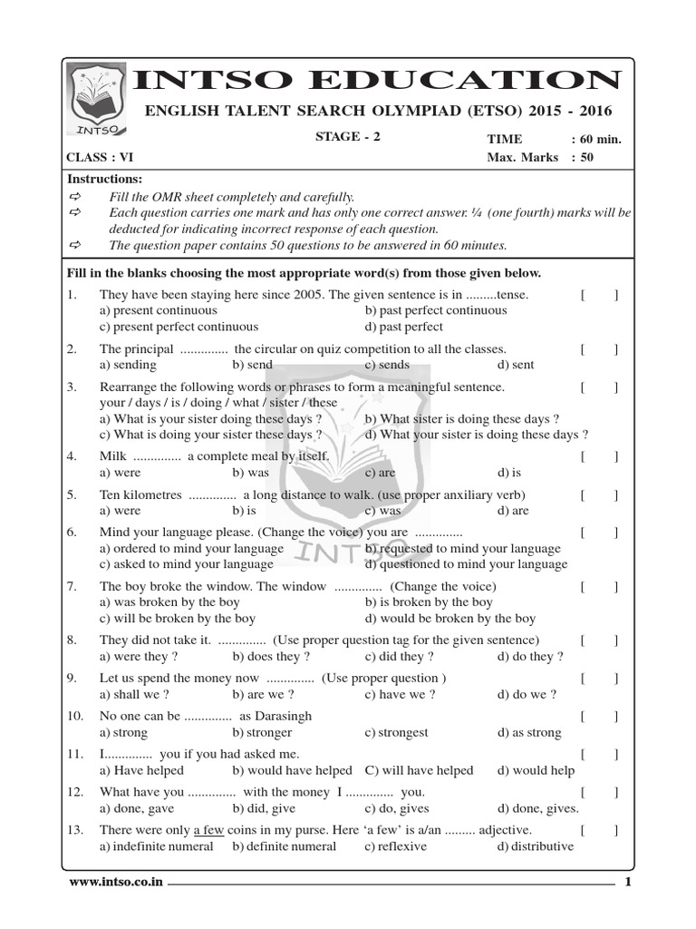 Etso Last Year Papers | PDF | Grammar | Syntax