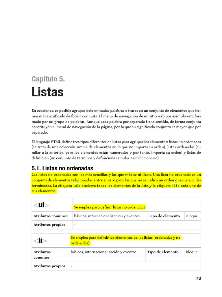 Tema 5 HTML | PDF | HTML | Xml
