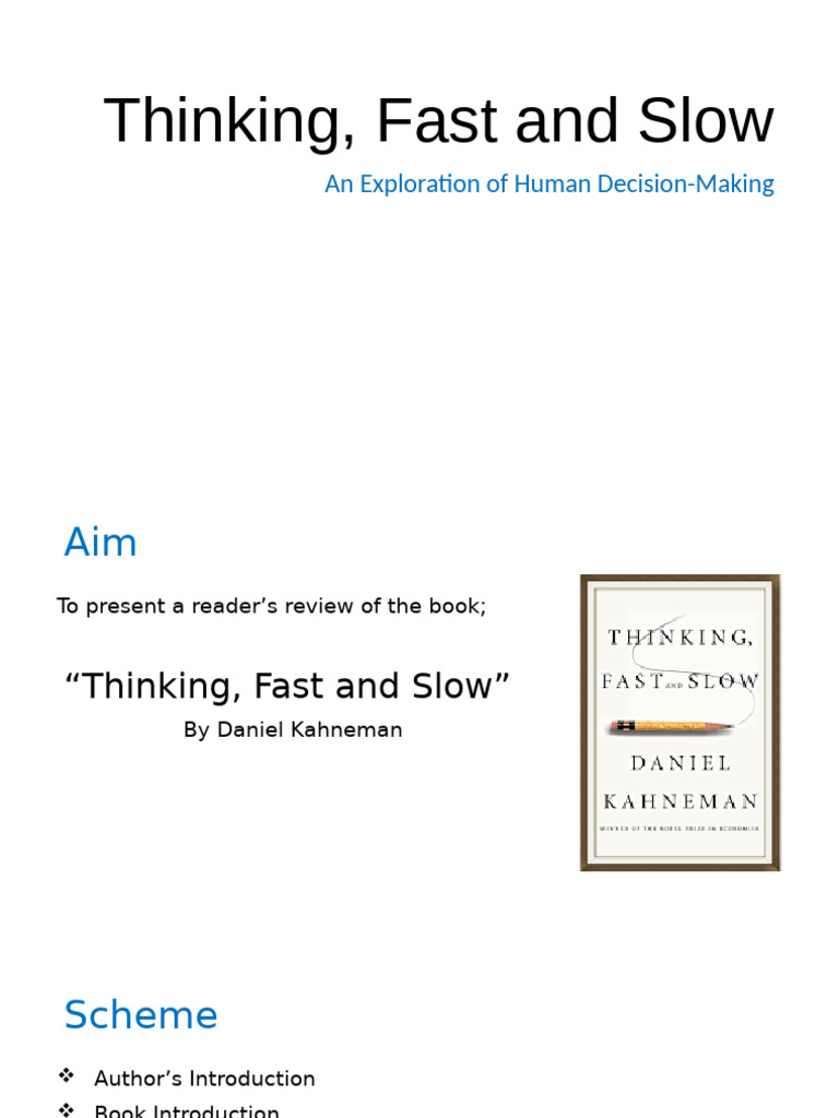 Thinking, Fast and Slow | PDF | Heuristic | Decision Making