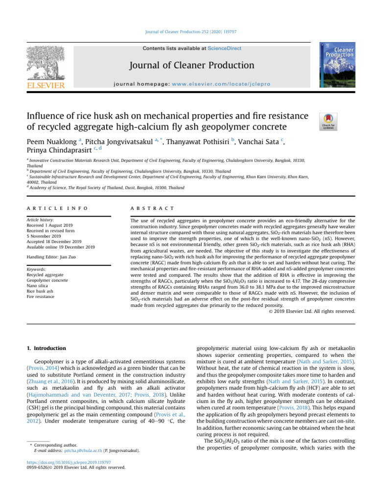 2.influence of Rice Husk Ash On Mechanical Properties and Fire ...