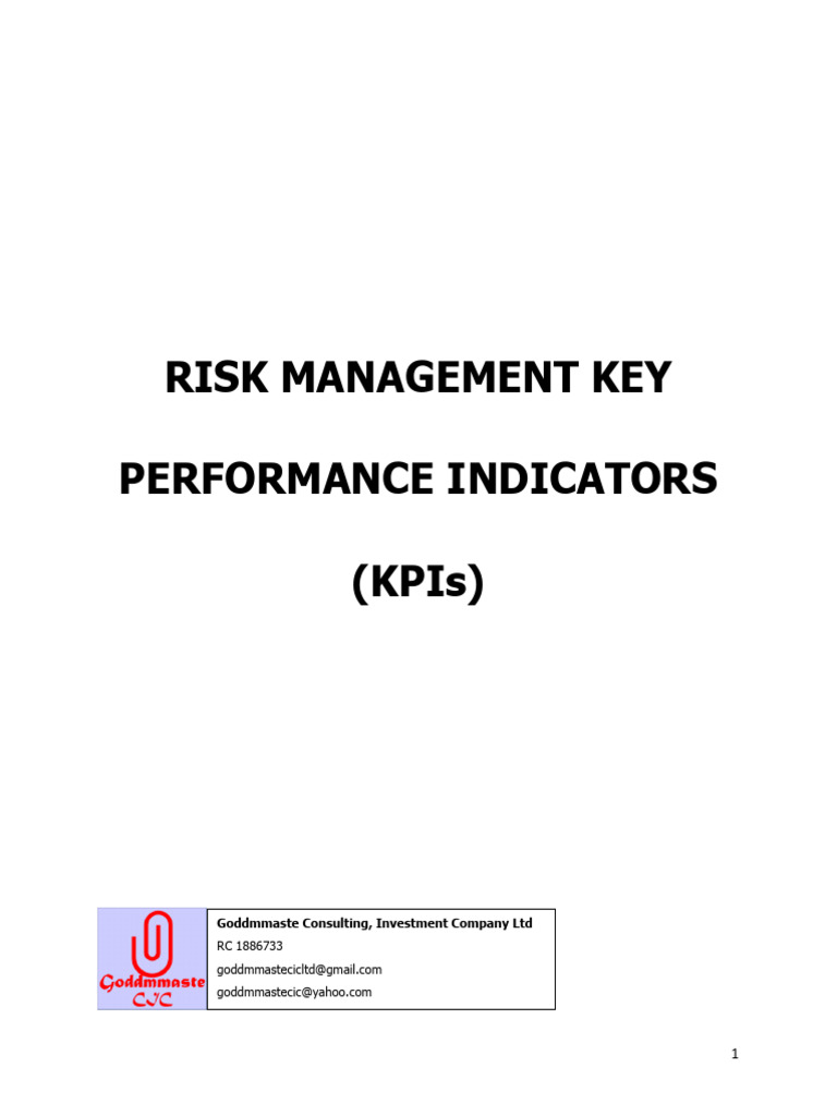 Risk Management Key Performance Indicators (KPIs) | PDF | Performance ... Risk Management Key Performance Indicators (KPIs) | PDF | Performance ...