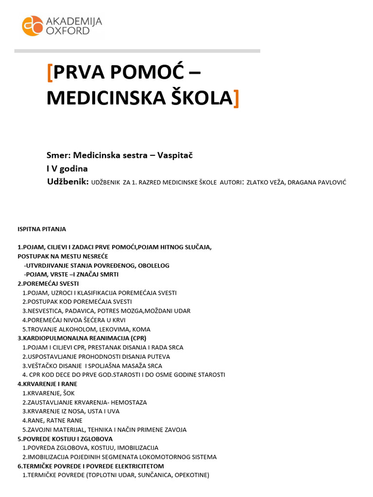 4 Prva Pomoc | PDF
