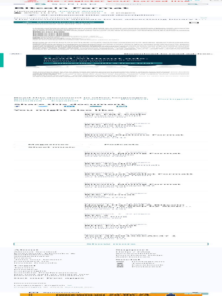 Bitcoin Format PDF | PDF | Investing | Bitcoin