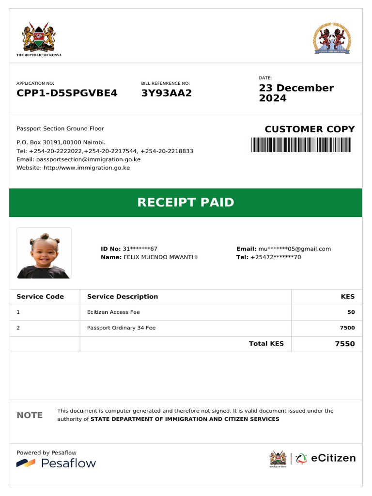 Cpp1-D5spgvbe4-Immigration Receipt | PDF | Passport | Government And ...
