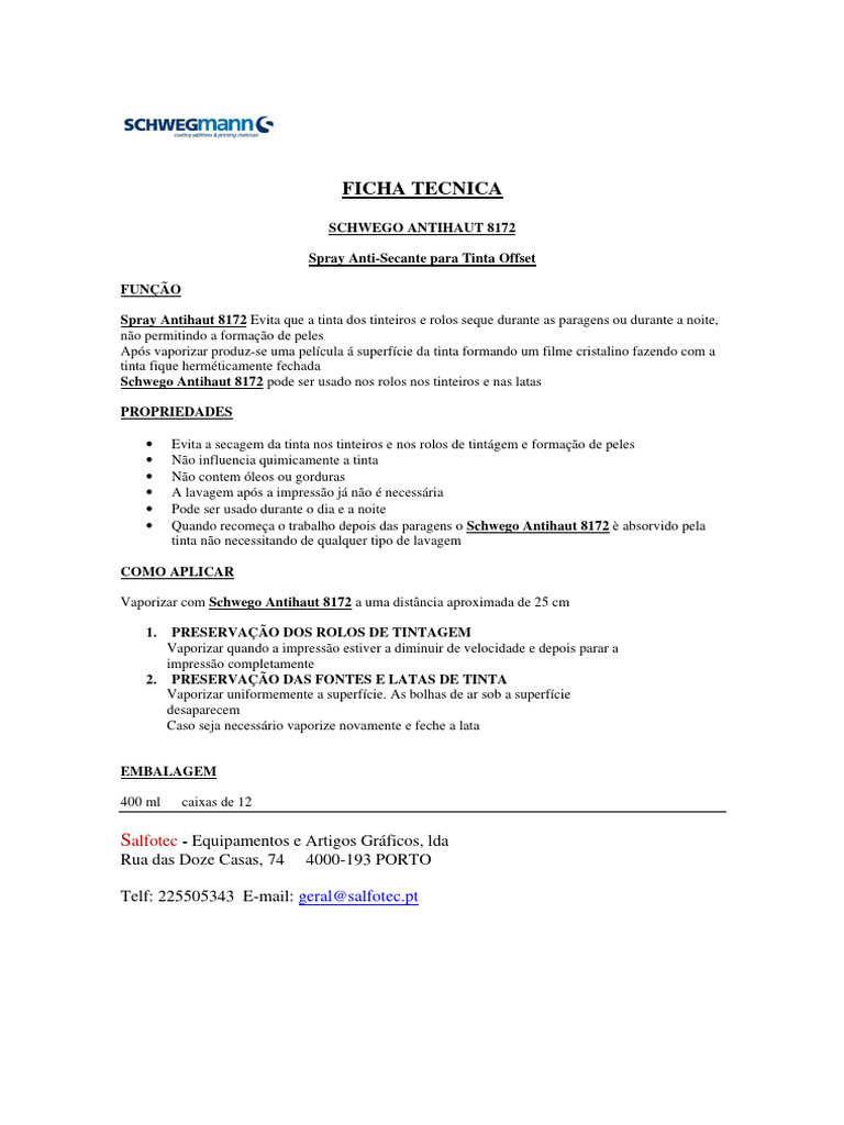 Ficha Tecnica 8172 | PDF