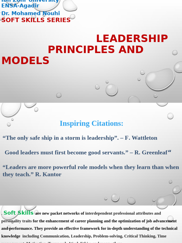 Leadership Principles and Models Guide | PDF | Leadership ...