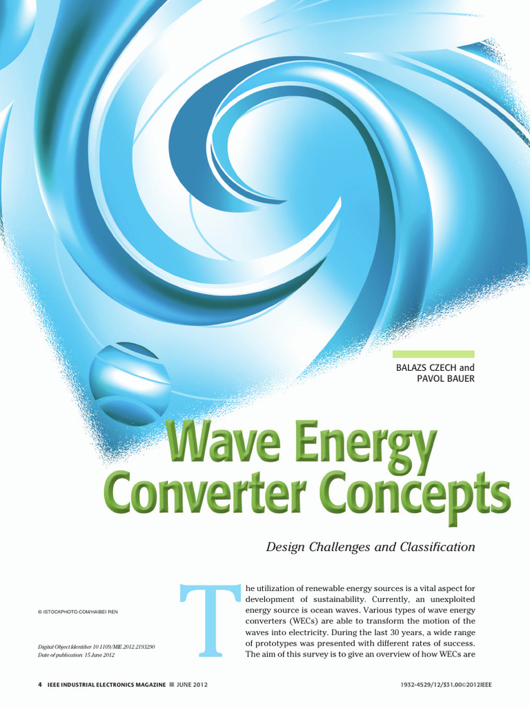 2012 Article Wave Energy Convertor Concepts | PDF | Electric Motor ...