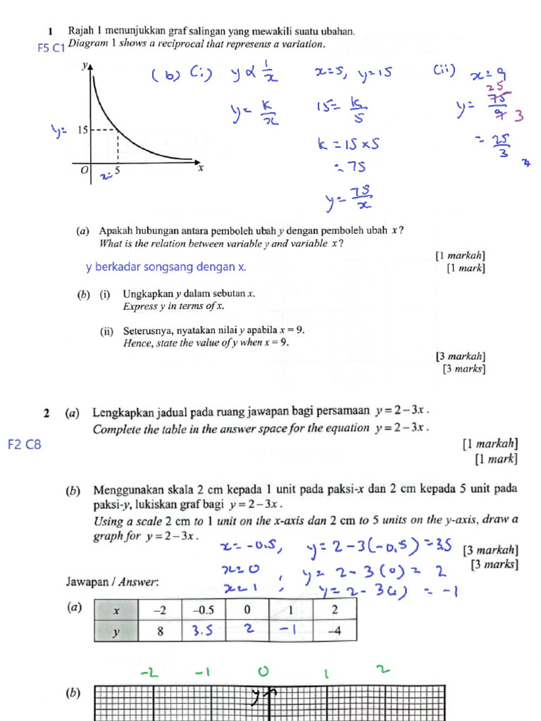 SBP MATH K2 2024 ANS | PDF