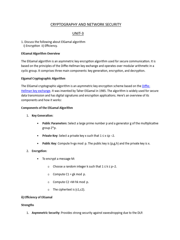 Cryptography and Network Security | PDF | Public Key Cryptography | Key (Cryptography)