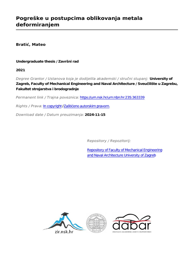 Bratic 2021 Preddiplomski | PDF