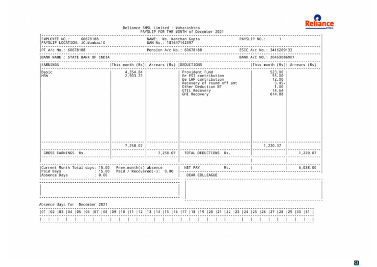 Payslips | PDF