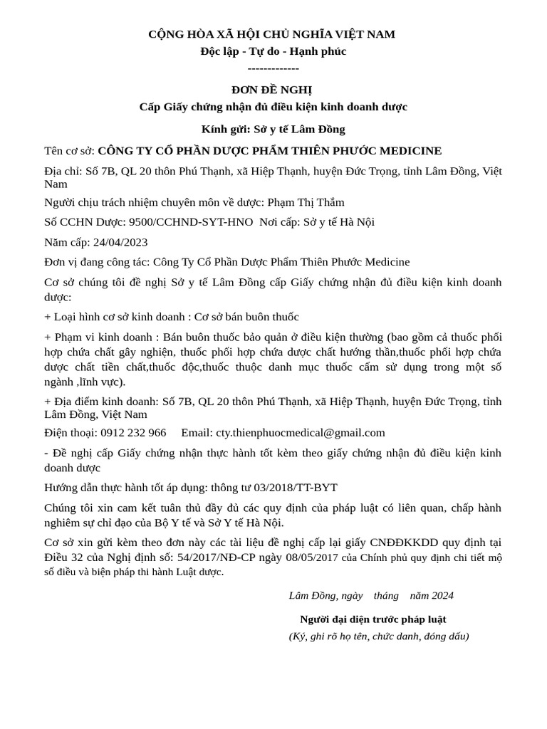 Đơn Đề Nghị Cấp Gcn Dđkkdd | PDF