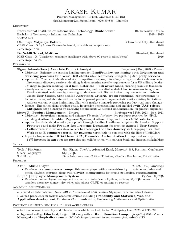 Akash_Kumar_Resume | PDF | My Sql | Databases