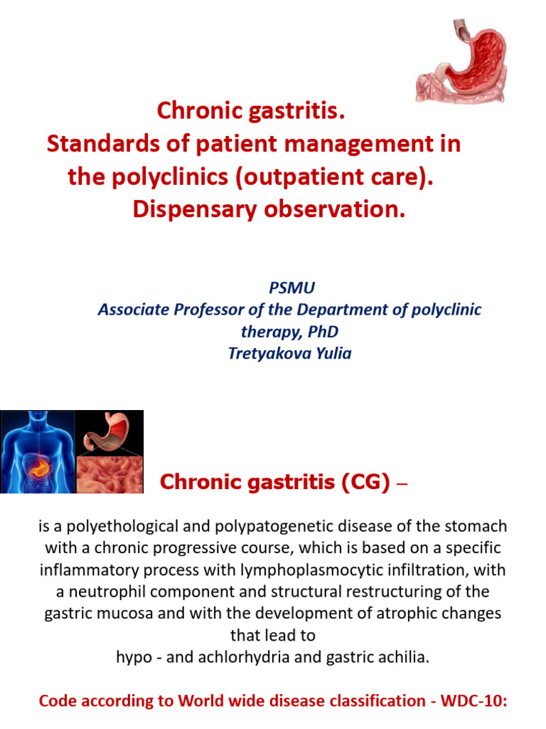 Chronic Gastritis: Classification and Management | PDF | Stomach ...