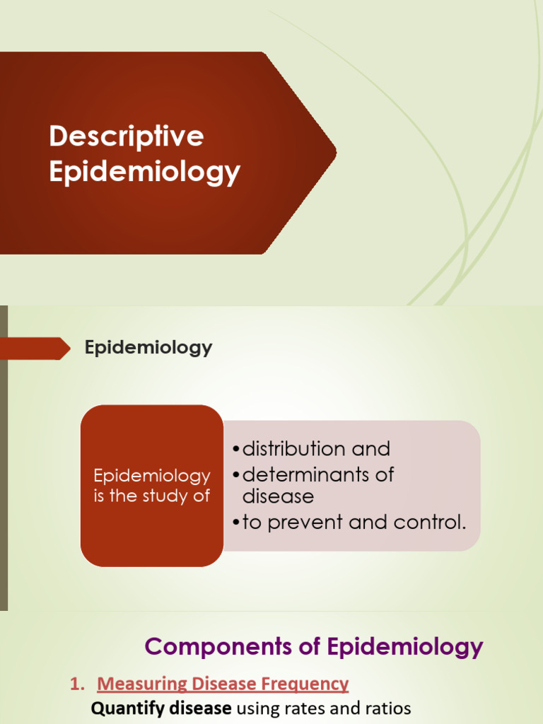 Descriptive Epidemiology | PDF | Epidemiology | Infection