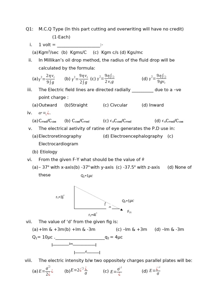 2nd Year Physics (chp13) Uncomplete | PDF | Capacitor | Electricity