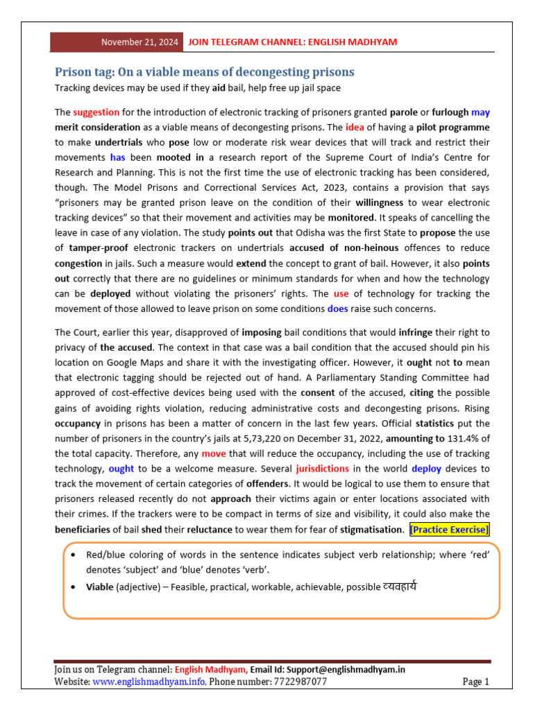 Prison tag | PDF | Verb | Prison