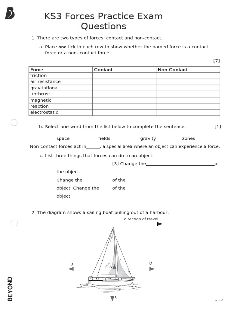 Forces-Foundation-Practice-Exam-Questions (For Farati) | PDF | Force ...