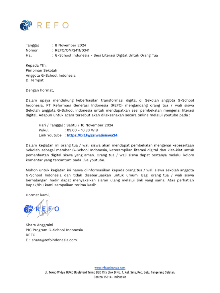 REFO_OM_2411_0341 - G-School Indonesia - Sesi Literasi Digital Untuk Orang Tua - Google Docs | PDF