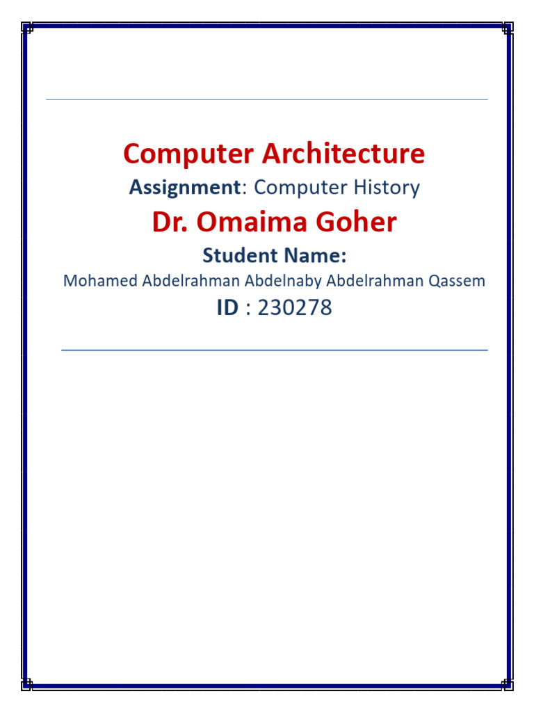 Computer Architecture History | PDF | Computer Architecture | Microprocessor