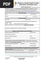 Relocation MH Verification Form - 8.21 | PDF | Mental Health