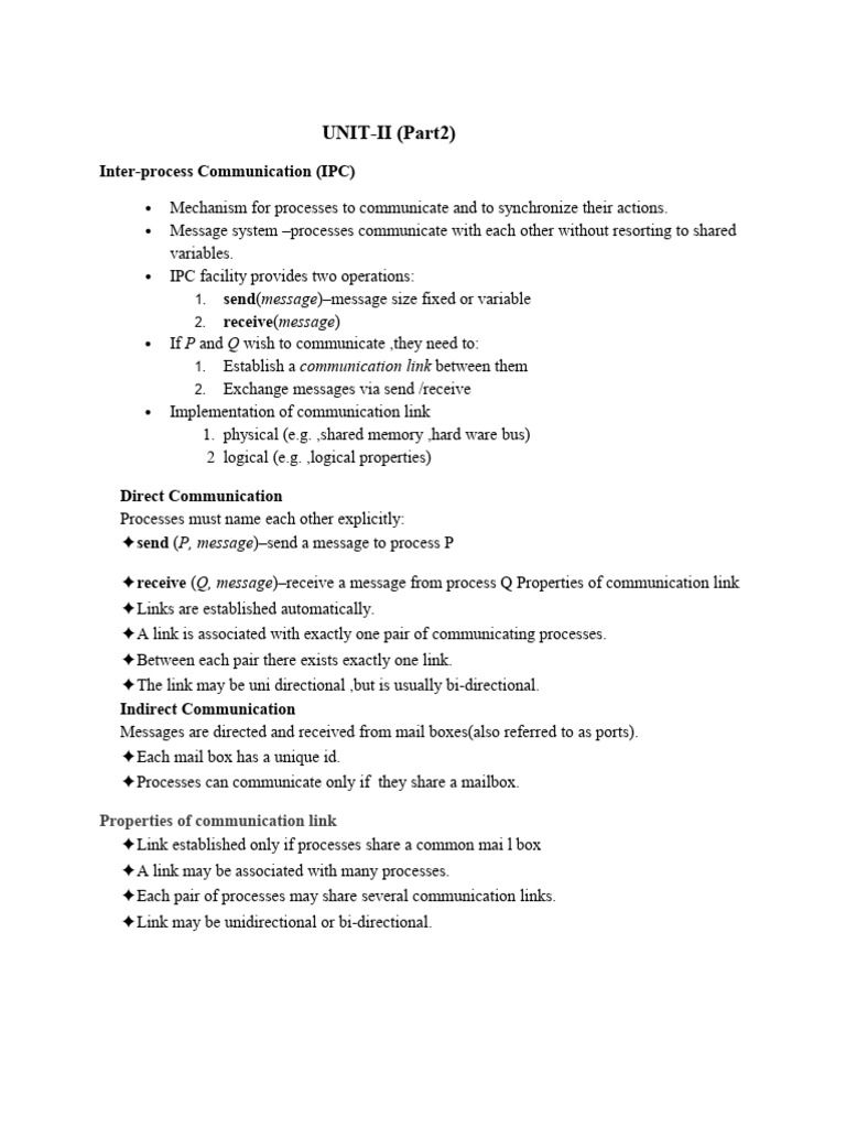 Operating Systems ch-2 Part2 | PDF | Process (Computing) | Computer Science